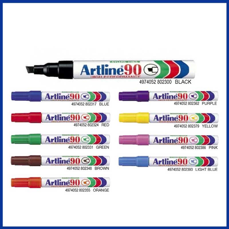 Artline Permanent Marker 90 (2.0 - 5.0 mm) / Refill / Chisel nib - TOKO ...