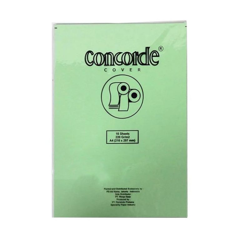 Concorde Cover Hijau Muda A4 220 GR – TOKO BAWANA